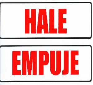 908. Rotulo Hale / Empuje 20x30cm – Apex Suministros S.A.