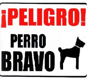 927. Rotulo Peligro Perro Bravo 20x30cm – Apex Suministros S.A.